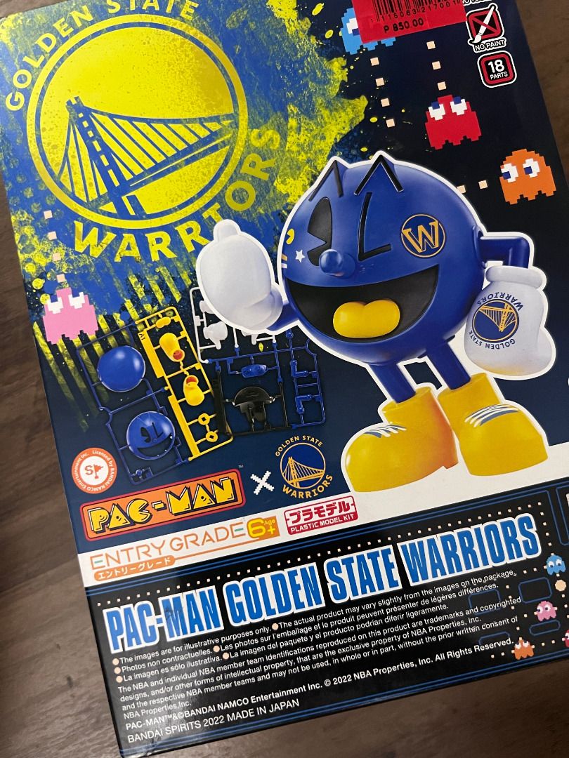 Bandai Spirits NBA Pac-Man Entry Grade Golden State Warriors Model Kit ...
