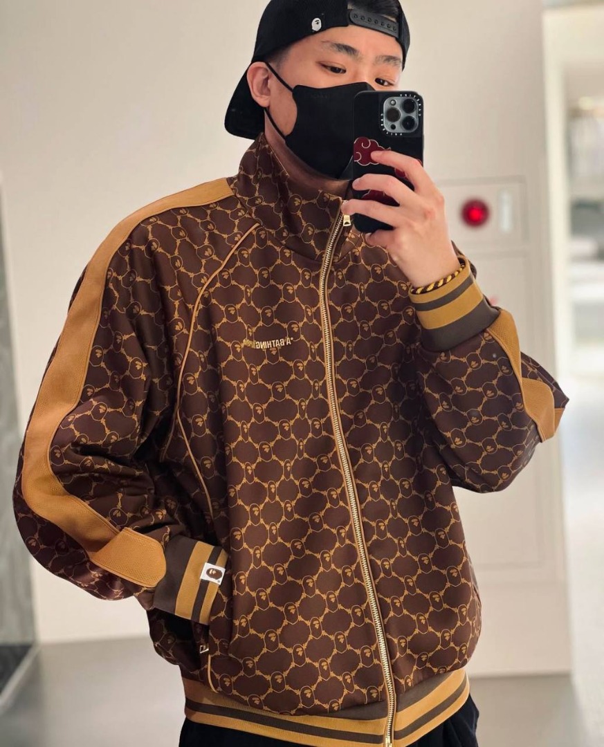 BAPE COLLEGE MONOGRAM LOGO RELAXED FIT TRACK JACKET, Men's Fashion ...