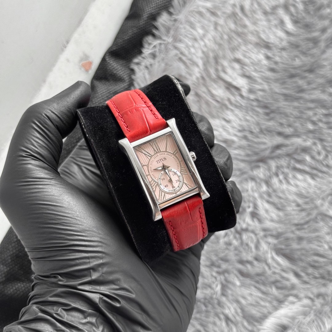 (Barunya 2jt) Jam Tangan Tank Vintage Titus Original, Fesyen Wanita ...