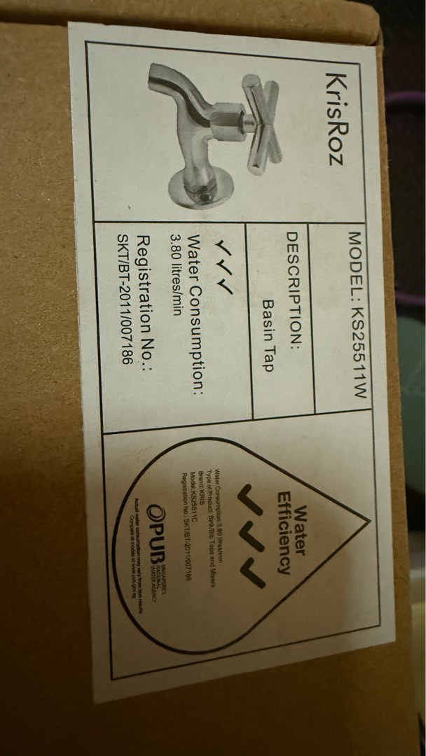 Basin tap (Kris Roz) from Hoe Kee, Furniture & Home Living, Bathroom ...