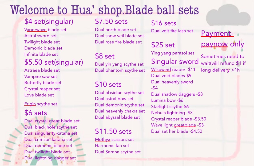Blade ball swords, Video Gaming, Gaming Accessories, In-Game Products ...