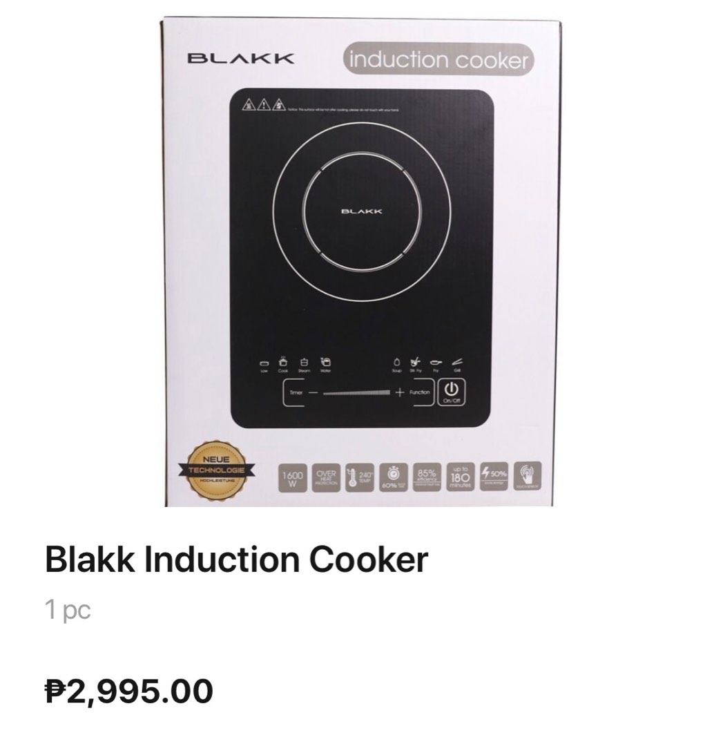 Blakk induction cooker, TV & Home Appliances, Other Home Appliances on ...