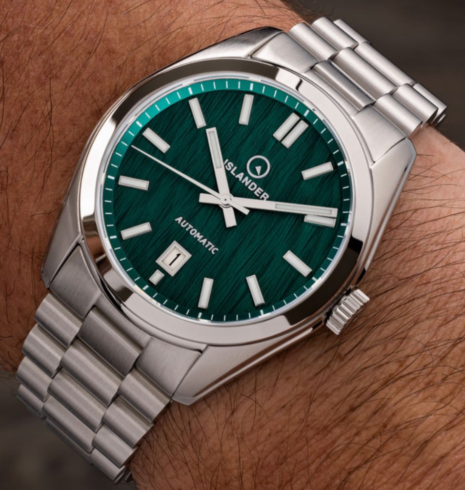 BNIB Islander Upper Brookville Automatic Dress Watch with Hunter Green ...