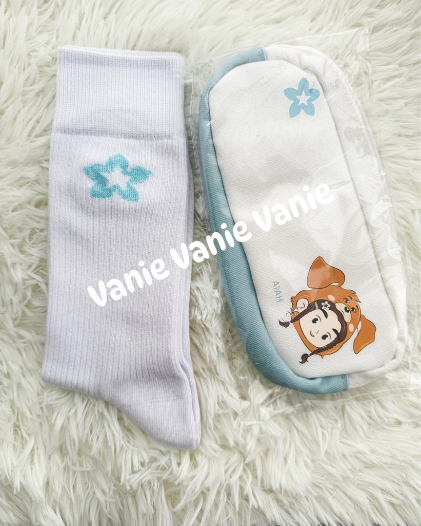 Brand New Official BINI socks and NBS AIAH Pouch, Hobbies & Toys ...