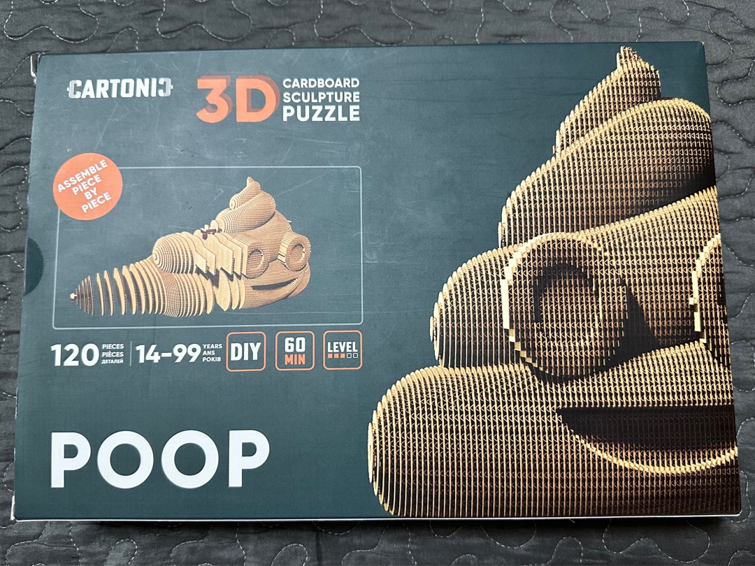 Cartonic 3D Cardboard Sculpture Puzzle - Poop, Hobbies & Toys ...