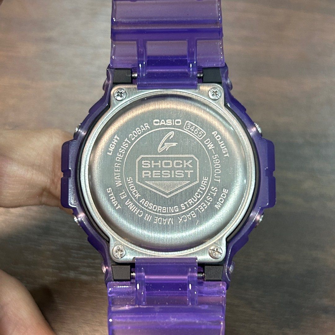Casio G-Shock DW-5900JT-6 Purple Tapak Kucing Men Watch, Men's Fashion ...