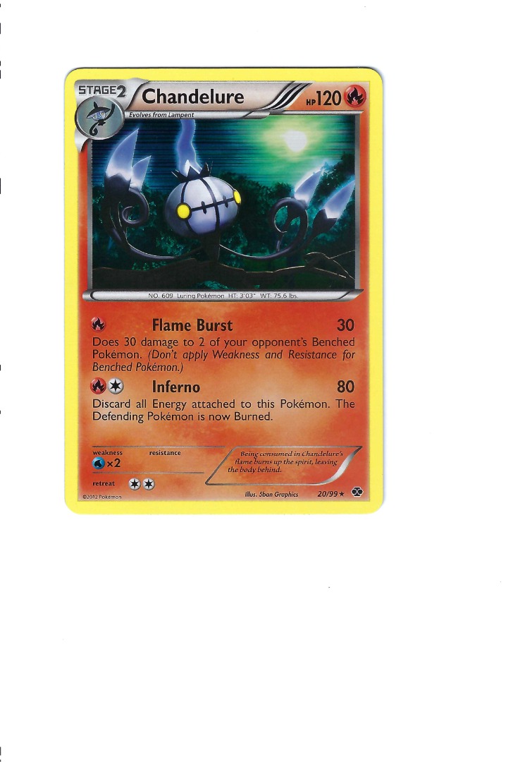 *Cheap Pokemon Card For Sale - Chandelure - 20/99 - Shattered Holo Rare ...