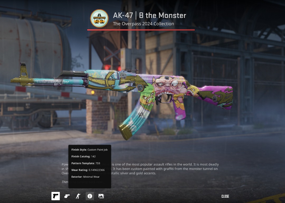 CS2 AK-47 | B the Monster (MW)[98% BUFF], Video Gaming, Gaming ...