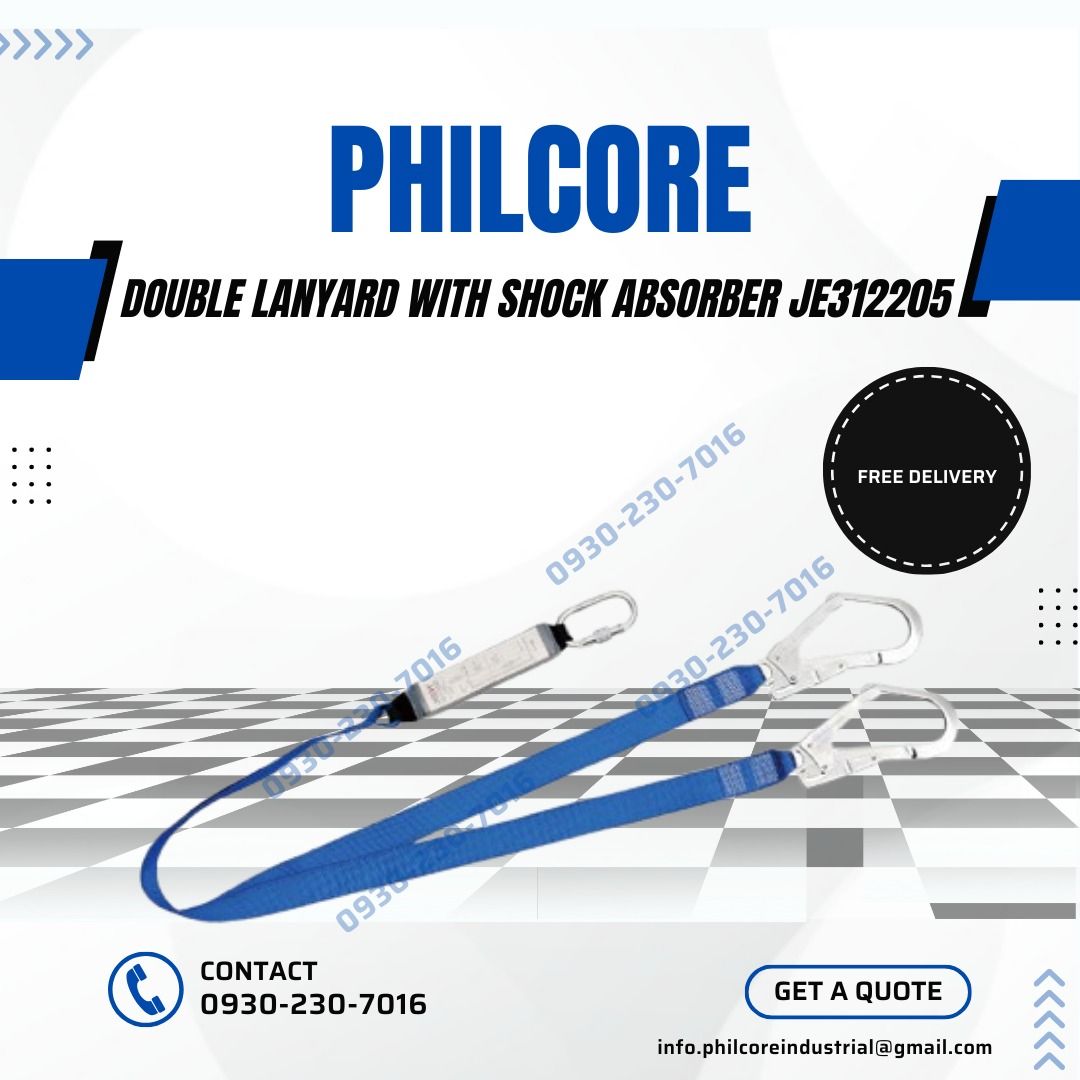 Double Lanyard With Shock Absorber JE312205,Fall Prevention Harness ...