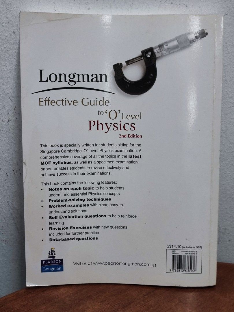 (ENG) Longman Effective Guide To 'O' Level Physics 2nd Edition, Hobbies & Toys, Books ...