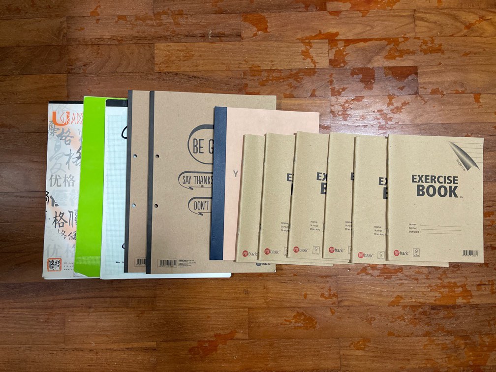 Exercise books, foolscap paper, graph paper, chinese paper (square ...