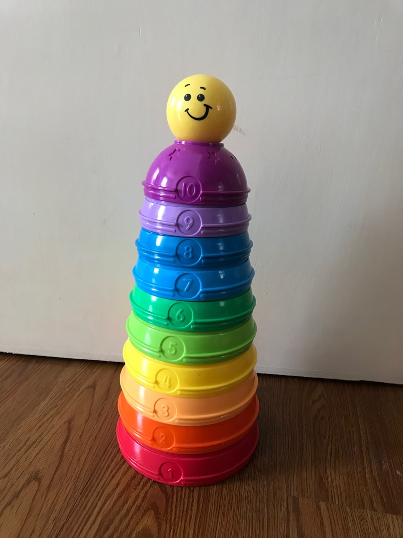 Fisher Price Brilliant Basics Stack & Roll Cups For 6M+, Babies & Kids ...