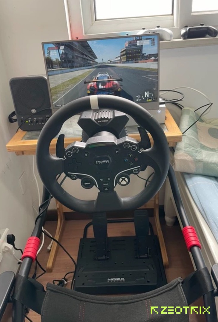 Foldable Sim Racing Cockpit Seat – For Logitech G29, G923, G920, MOZA ...