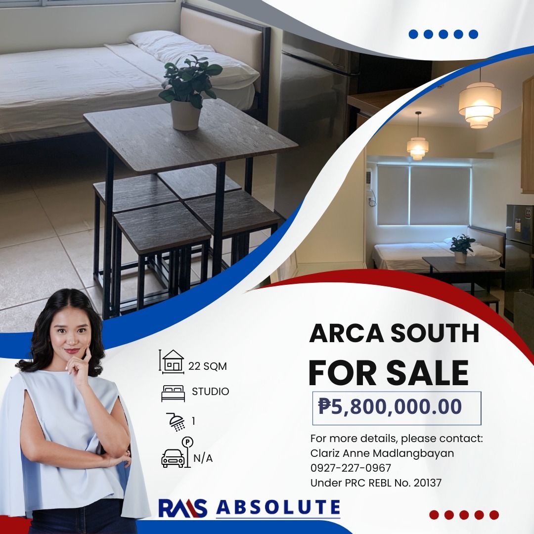 For Sale: Studio Unit in Arca South Tower One Union Place, Property ...