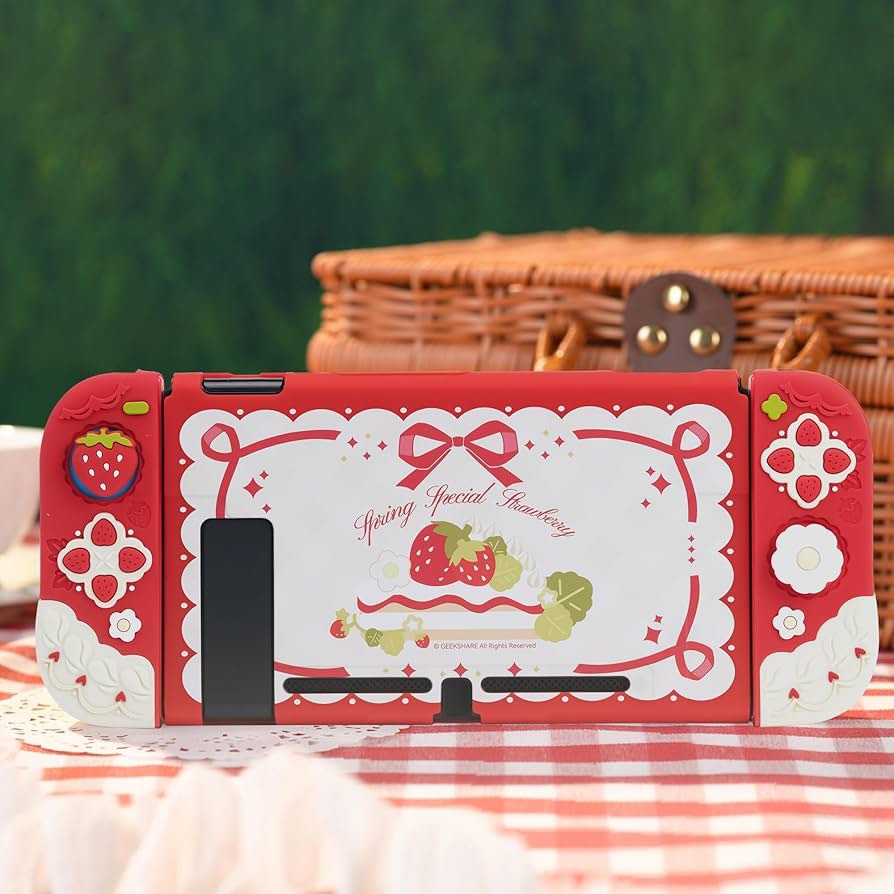 geekshare spring special strawberry switch case, Video Gaming, Gaming ...