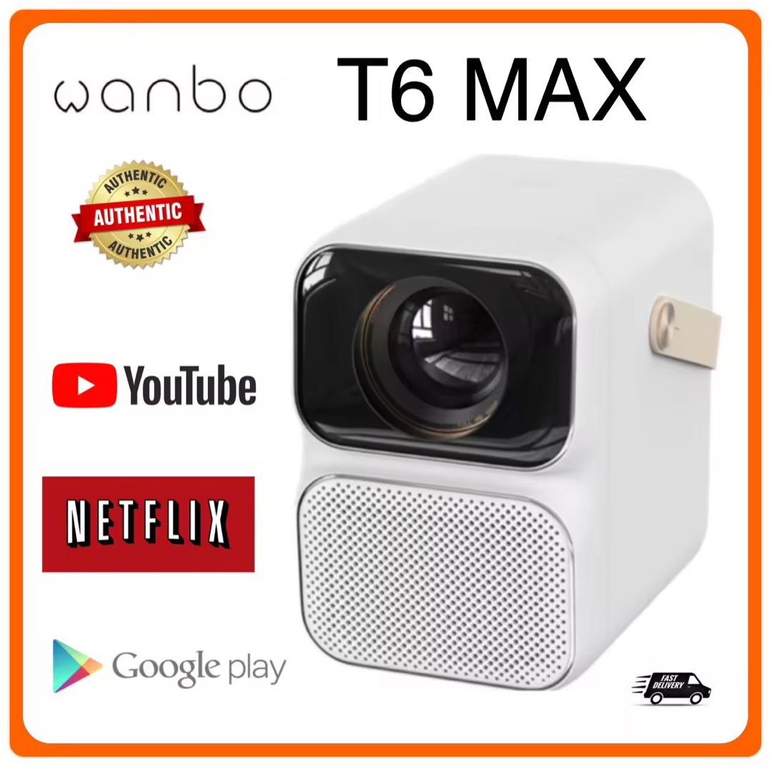 [GLOBAL VERSION]Wanbo T6 Max Smart Projector 4K 1920*1080P LED Android ...