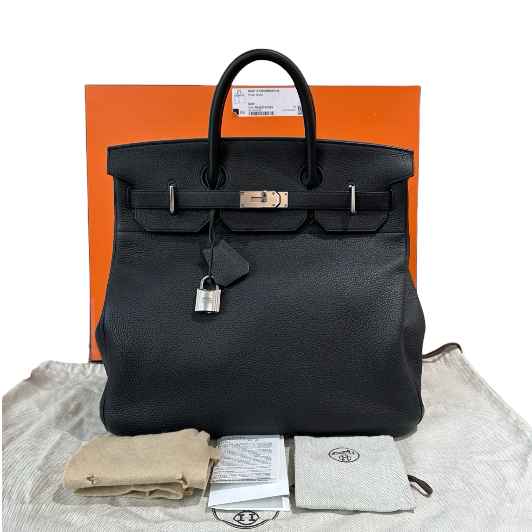 Hermes Birkin HAC 40 in Black SHW, Luxury, Bags & Wallets on Carousell