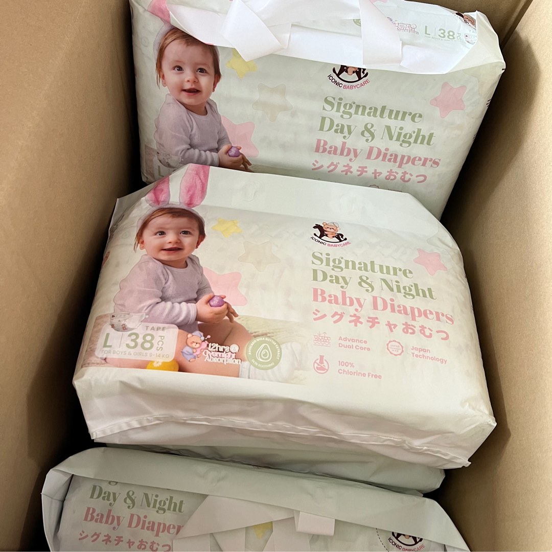 Iconic Diaper L Size TAPE, Babies & Kids, Bathing & Changing, Diapers ...