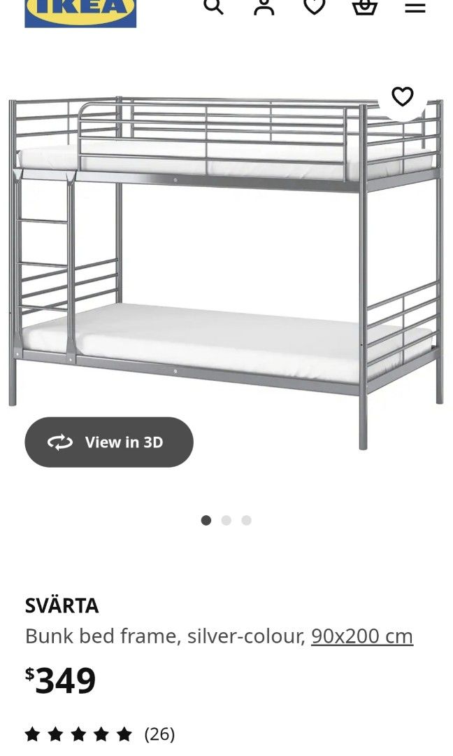 Ikea bed frame double deck store