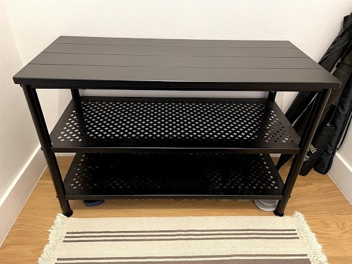 IKEA PINNIG Bench with shoe storage, black, Furniture & Home Living ...