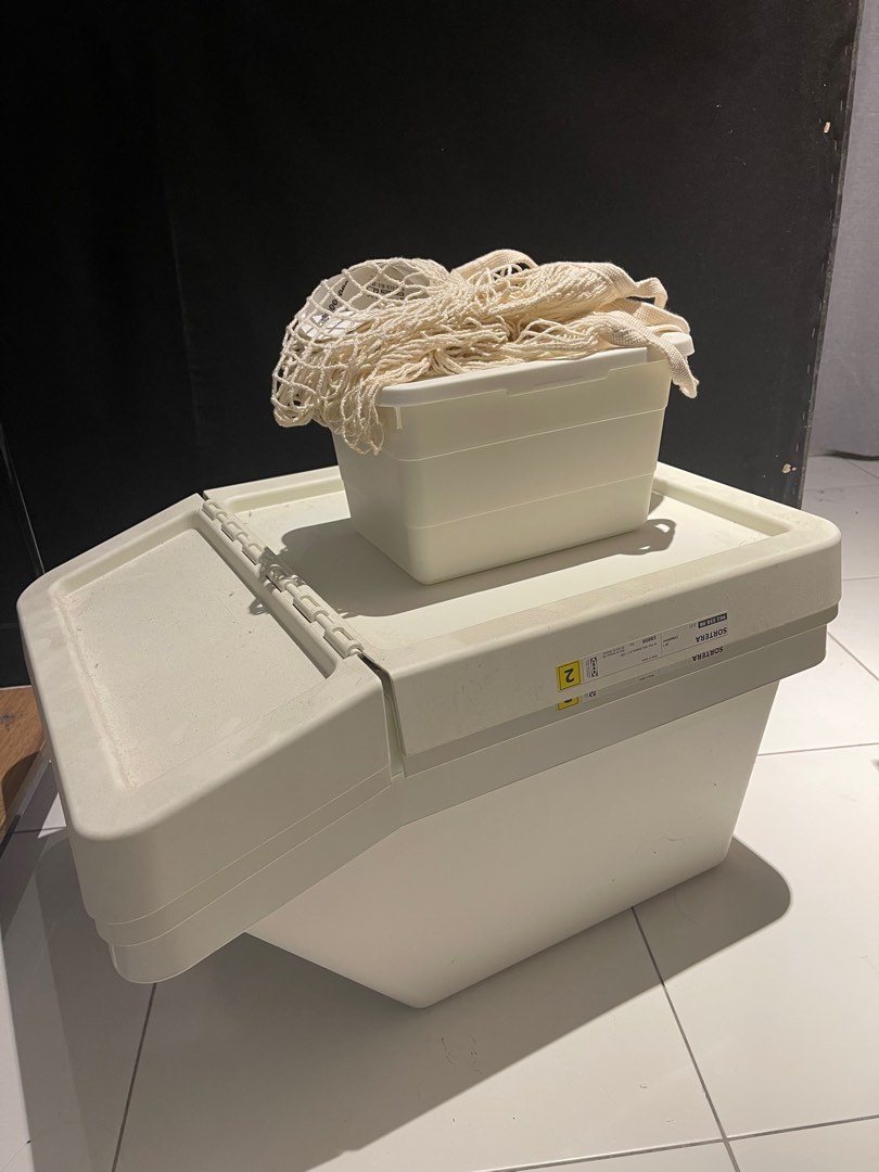 Ikea Sortera 37L & Sockerbit, Furniture & Home Living, Home Improvement & Organisation, Storage ...