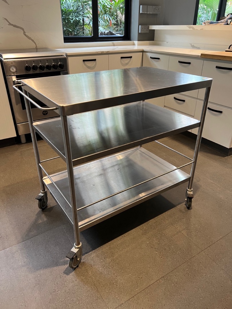 IKEA stainless steel pantry trolley, Furniture & Home Living, Furniture ...