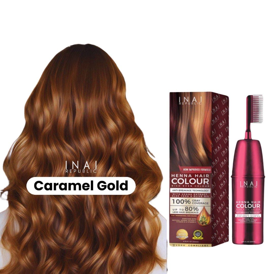 Inai Republic Henna Hair Colour (Halal formulation) - Caramel Gold ...