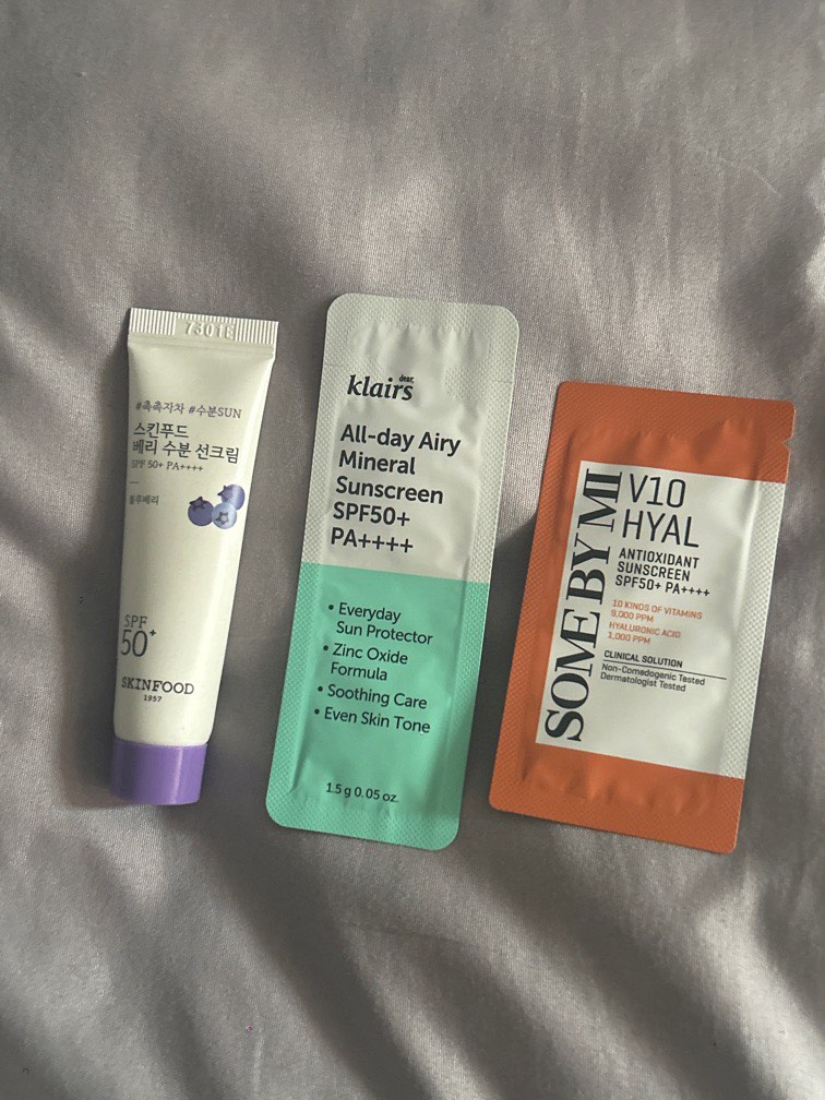 Korean sunscreen trial, Beauty & Personal Care, Face, Face Care ...