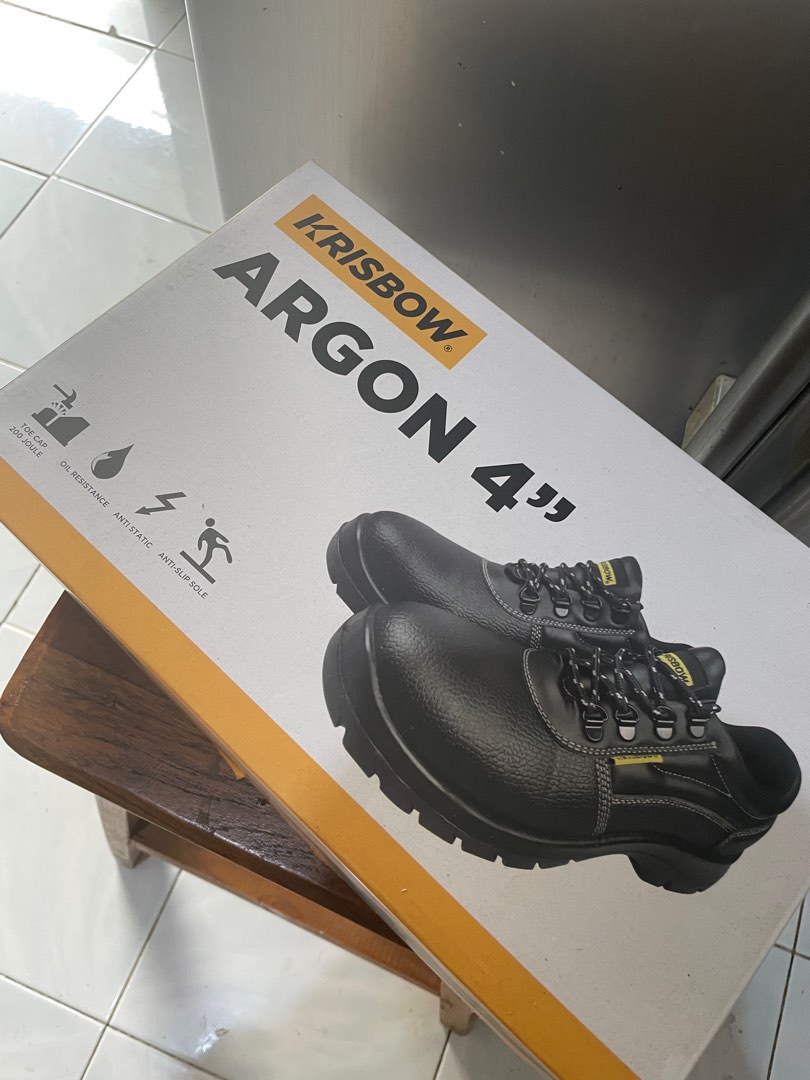 Krisbow safety shoes argon 4 inch, Fesyen Pria, Sepatu , Sepatu Boot di ...