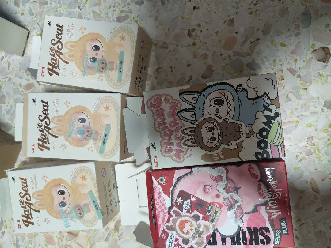 Labubu V1 and labubu V2 and Skull panda, Hobbies & Toys, Toys & Games ...