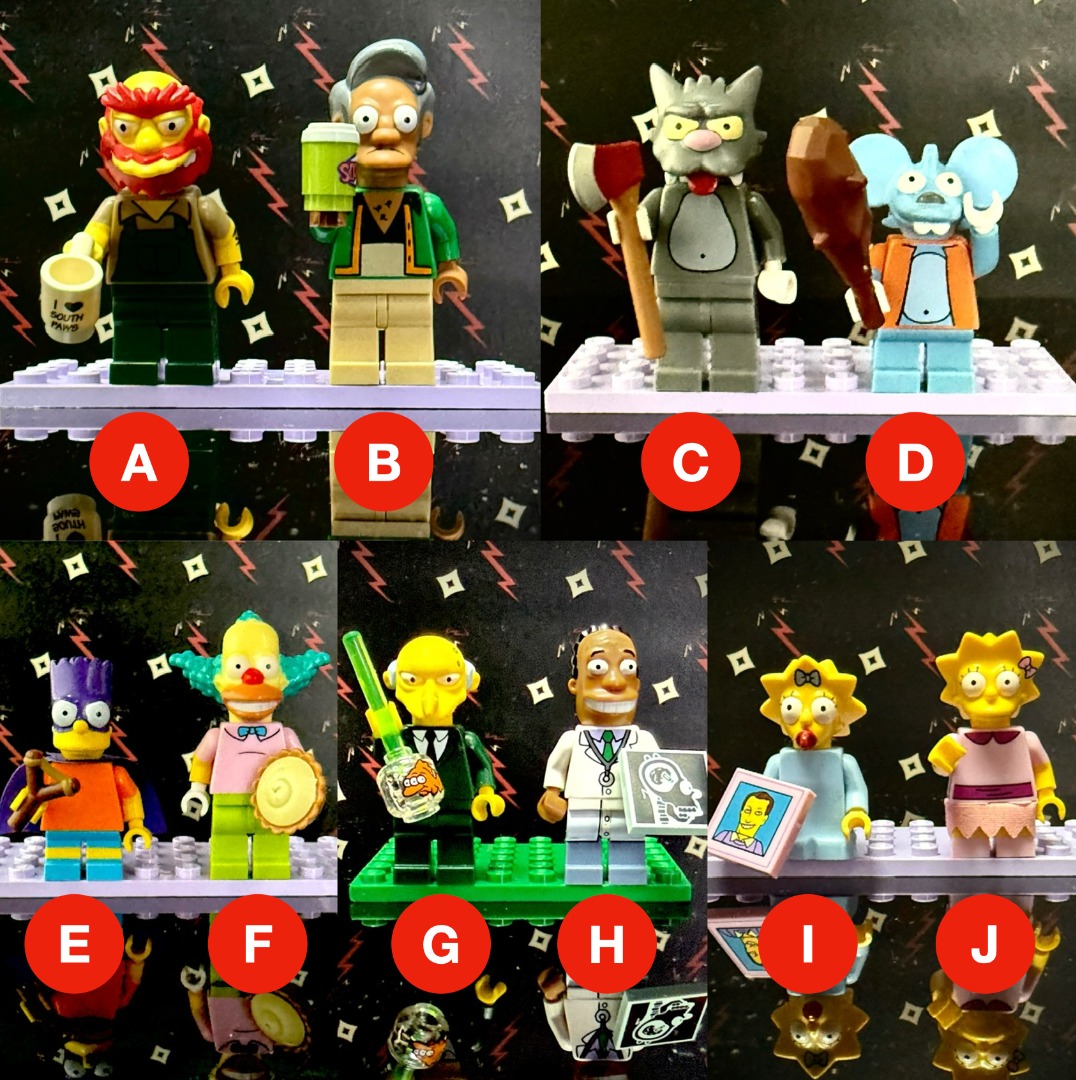 Lego MiniFigure The Simpsons > Otto Mann > Waylon Smithers > Scratchy ...