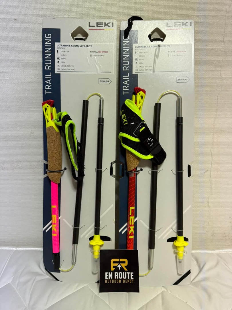Leki Ultratrail FX One Superlite 110 cm pink and 115cm red, Sports ...