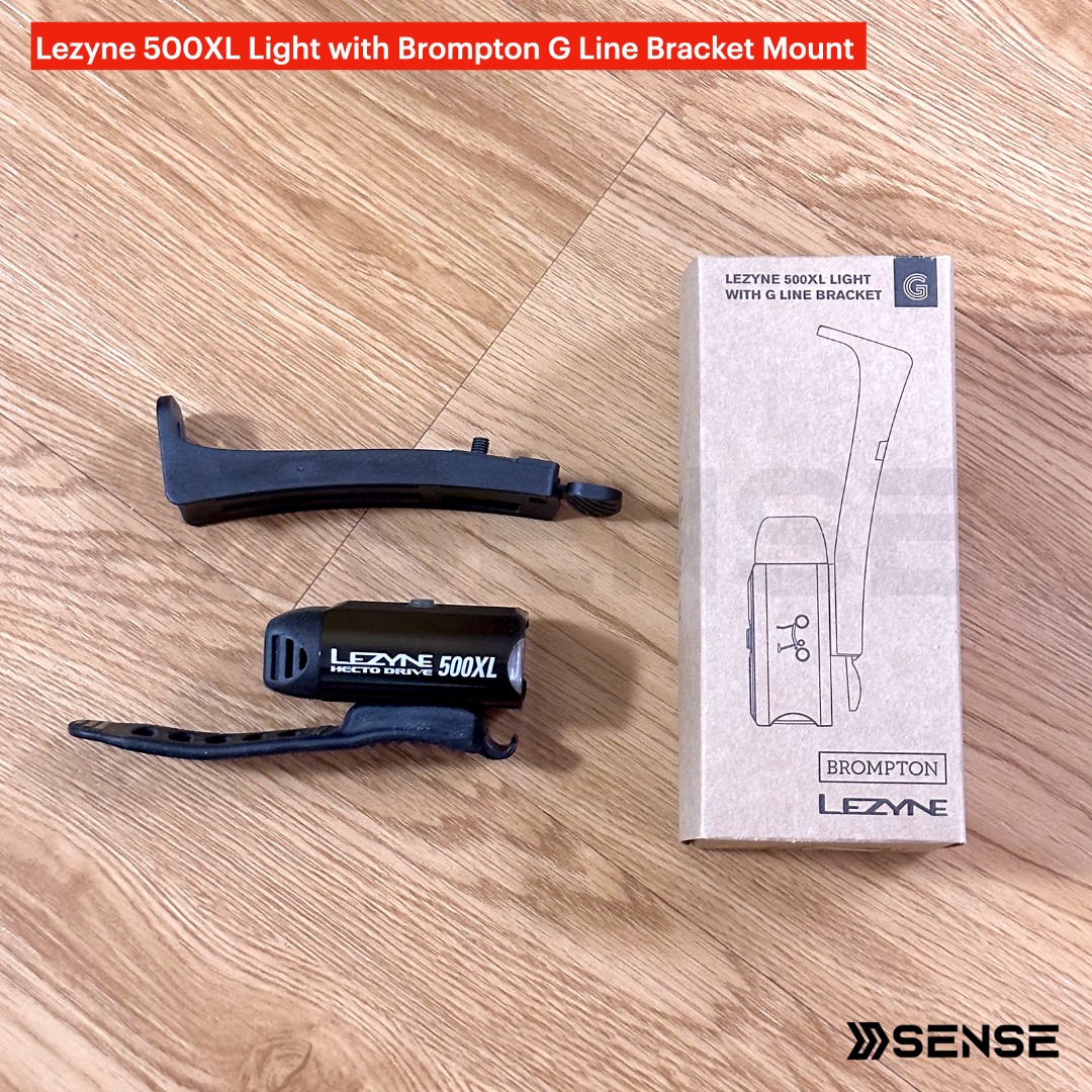 (Ready Stock) Lezyne 500XL Light with Brompton G Line Bracket Mount ...