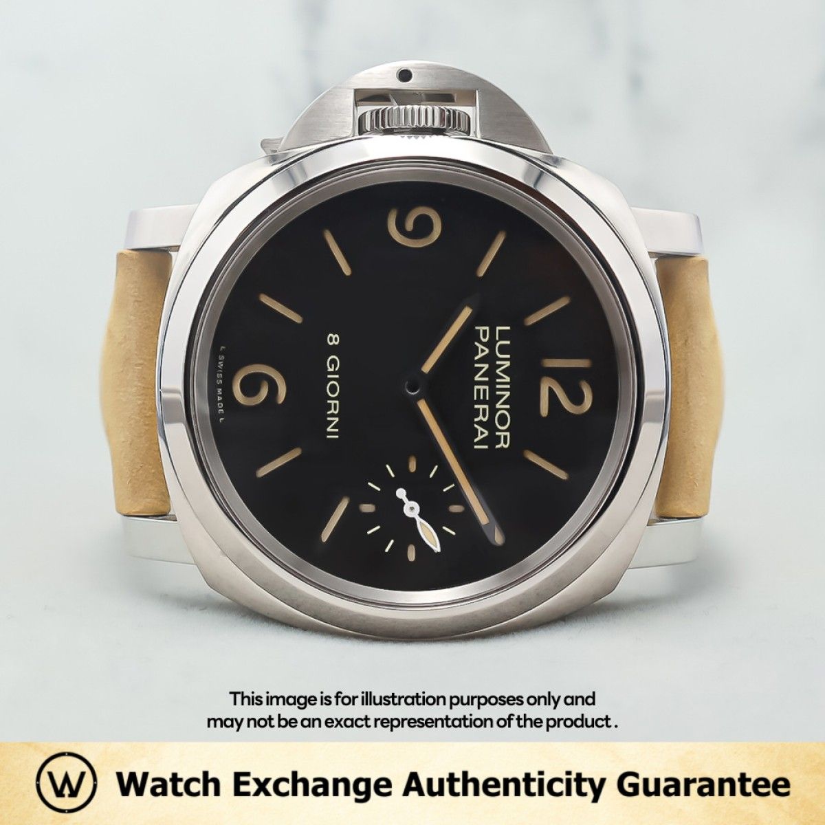 LNIB Nov 2024 Panerai Luminor Destro Otto Giorni Rubber PAM01655 Black ...