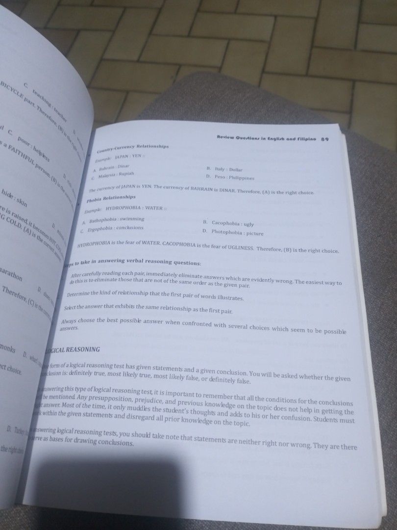 Loyola Student Center CETR College Entrance Test Reviewer booklet for ...