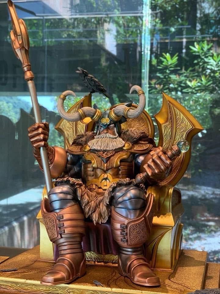 Master Custom Odin and Thor on Throne 1/4 Scale Statue, Hobbies & Toys ...