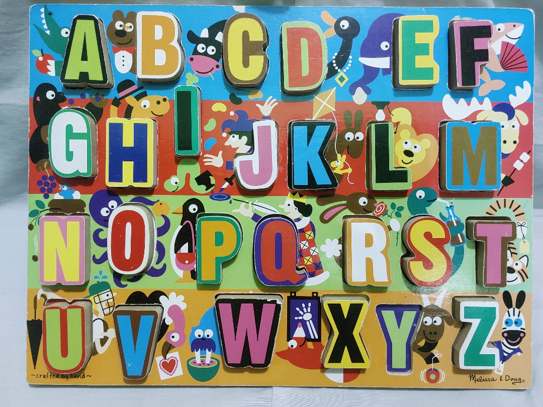 Melissa & Doug Wooden Jumbo ABC Chunky Puzzle, Hobbies & Toys, Toys ...
