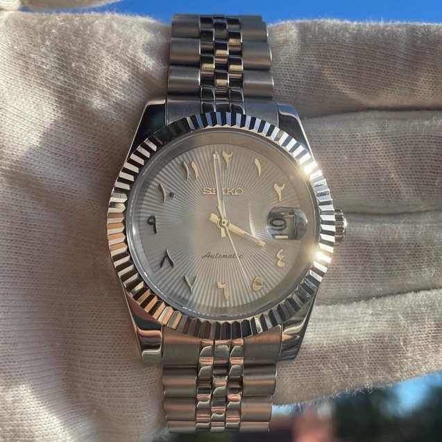 (MOD) SEIKO MOD SILVER OYSTER PERPETUAL ARABIC, Luxury, Watches on ...