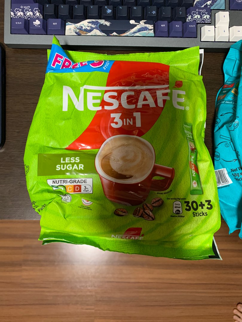 Nescafe 3 in 1 Instant Coffee - Original (Less Sugar) and Coconut, Food & Drinks, Beverages on ...