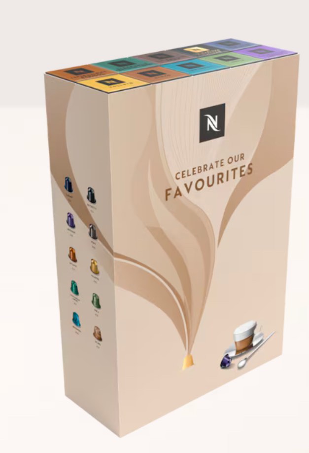 Nespresso Coffee 100 capsules All - Tine Favourites Standard Pack- Free ...