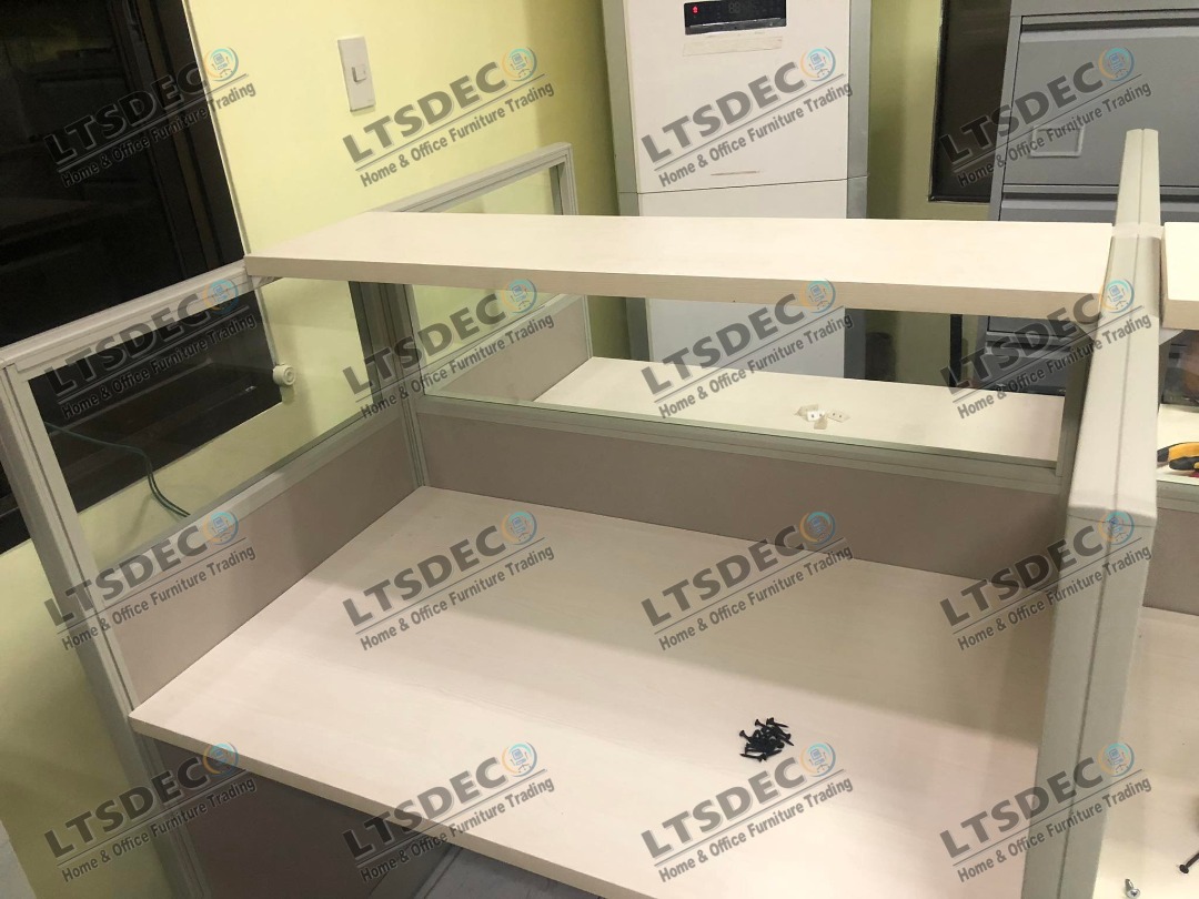 office furniture / ready made cubicle workstation with glass / office ...