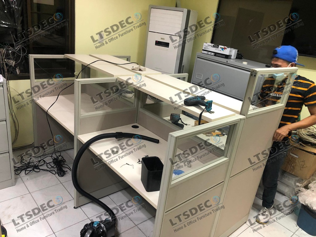 office partition / ready made cubicle workstation with glass / office ...