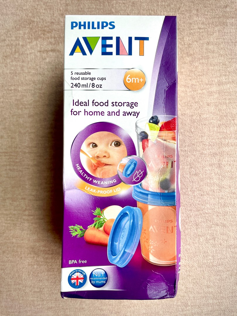 Philips Avent Food Storage Cups 5s 240ml SCF639/05, Babies & Kids ...