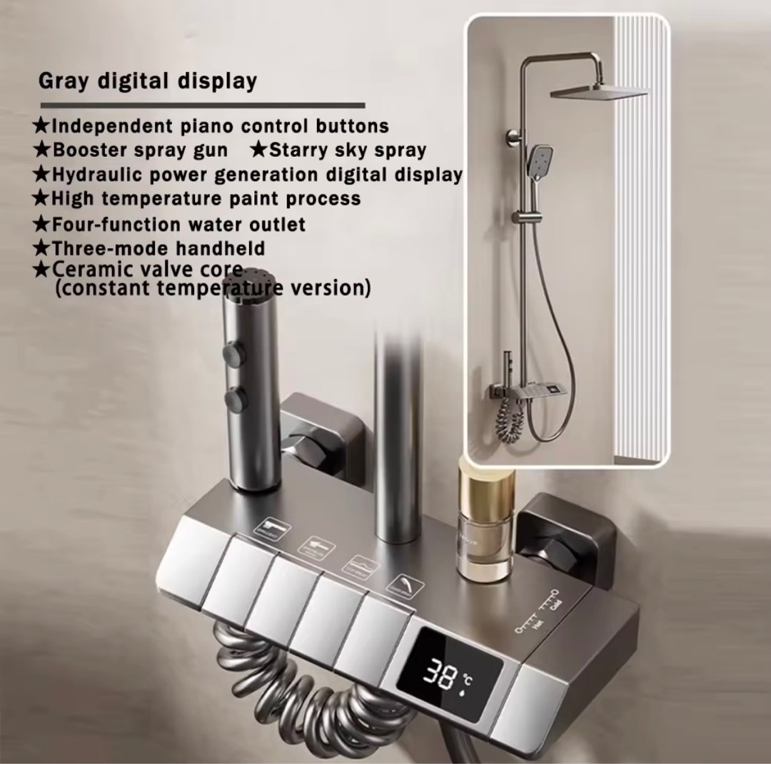 Piano button Rain Shower digital set, TV & Home Appliances, Water ...