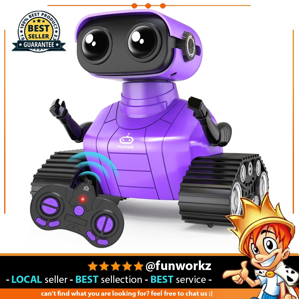 Playsheek Rechargeable Emo Robot with Auto-Demonstration - Remote ...