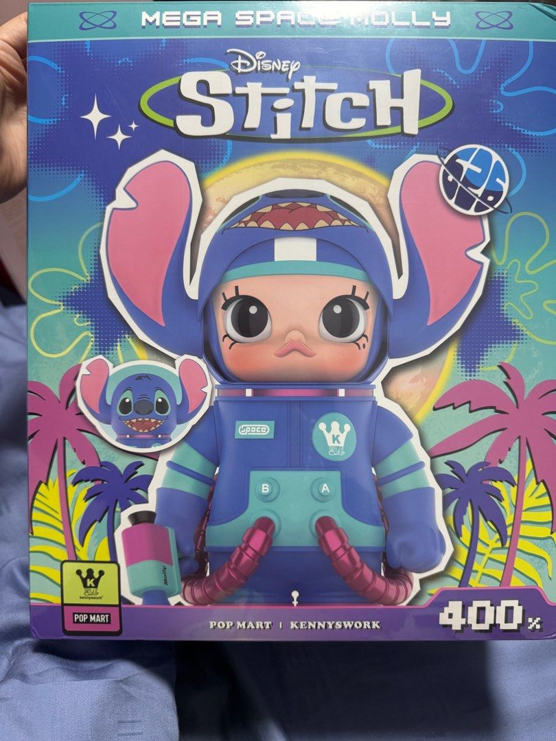 Pop Mart Mega Space Molly 400% Disney Stitch Figure Figurine, Hobbies ...