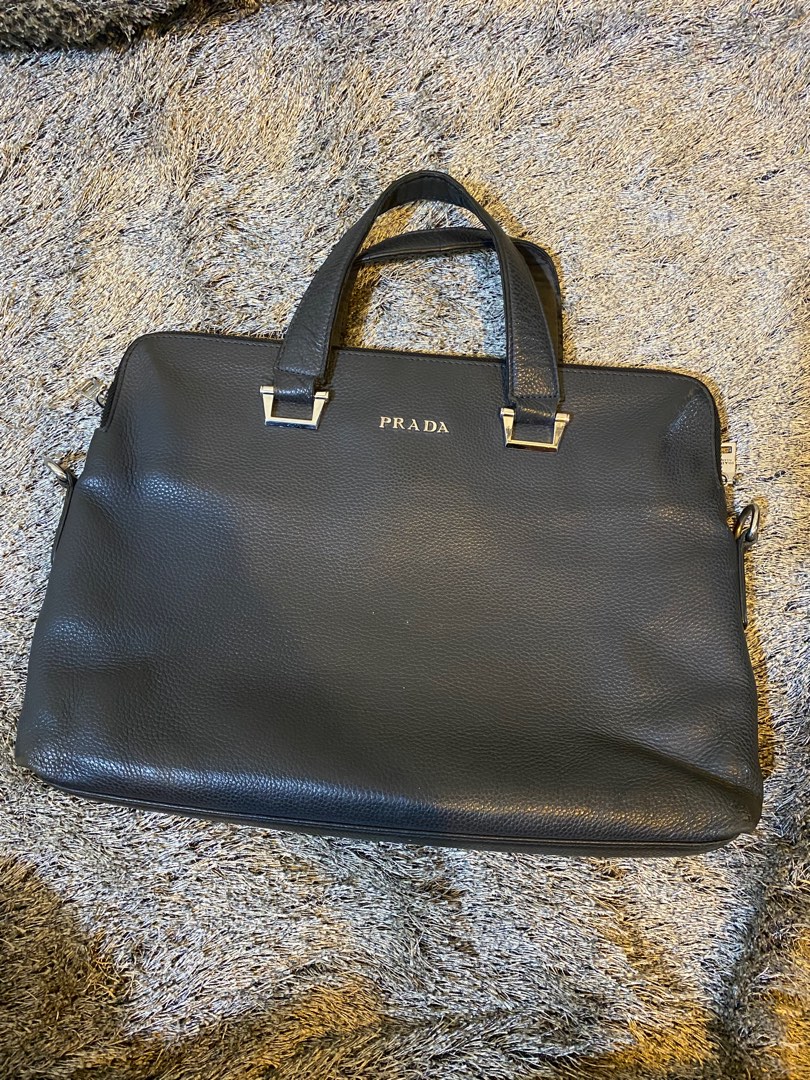 Prada briefcase / laptop bag, Fesyen Wanita, Tas & Dompet di Carousell