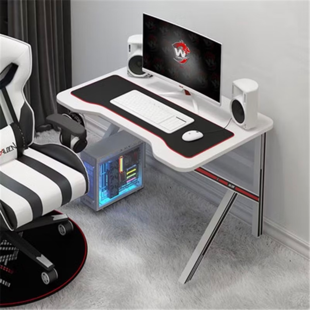 Premium White Gaming Table | Minimalistic Durable Computer Laptop Desk ...