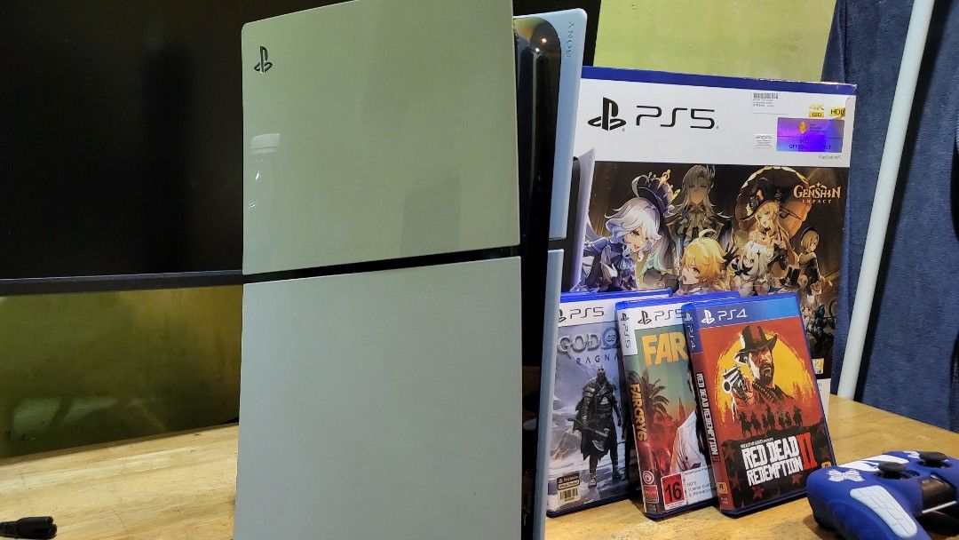 Ps5 Slim Disc MY set 1 Tb CD jual sekali, Video Gaming, Video Game ...