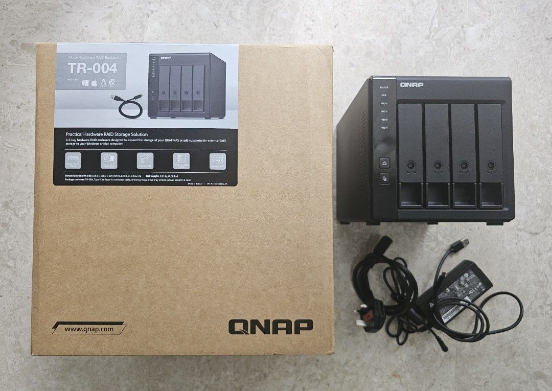 QNAP TR-004 4-Bay USB Direct Attached Storage, DAS, Hardware RAID, HDD ...